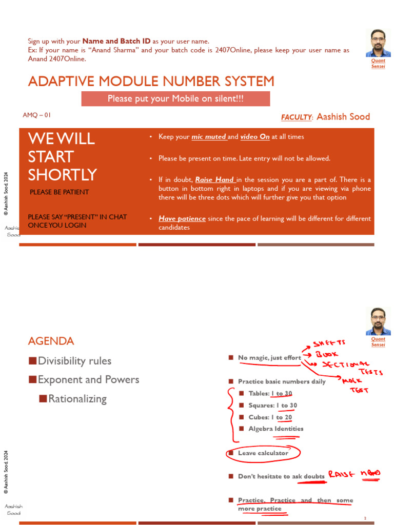 AMQ 01 - Adaptive Module Number System | PDF | Exponentiation | Numbers