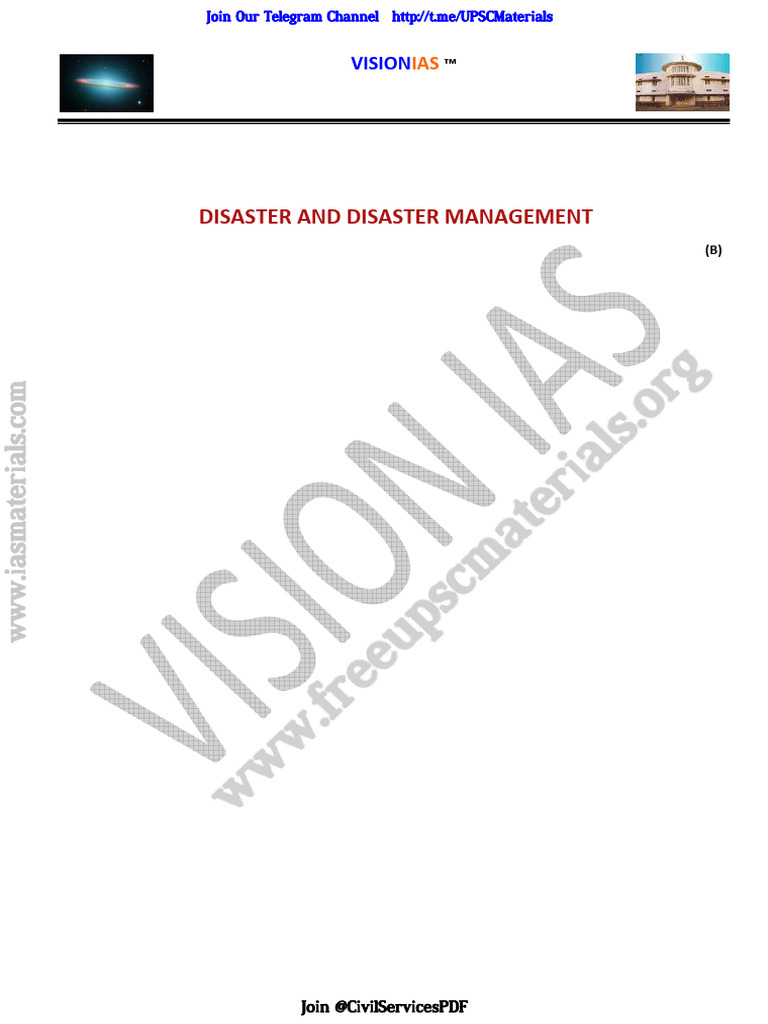 Vision IAS 2020 Disaster Management | PDF | Disaster Risk Reduction ...