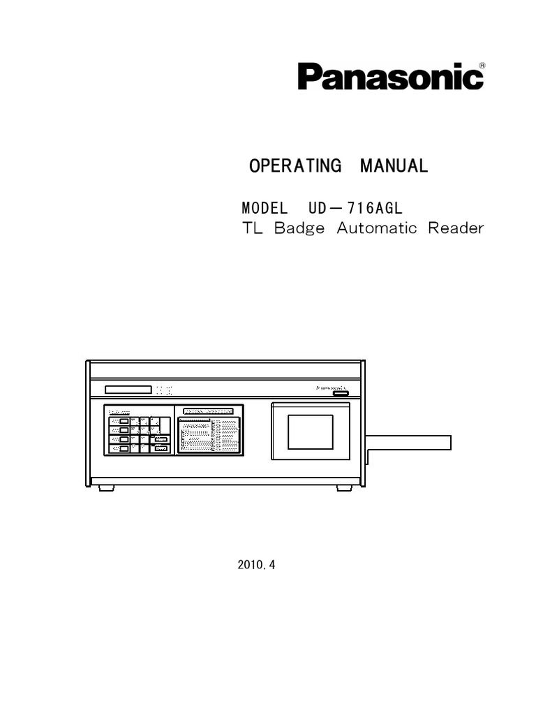 Manual Operare Cititor TLD UD-716AGL | PDF | Electrical Engineering ...