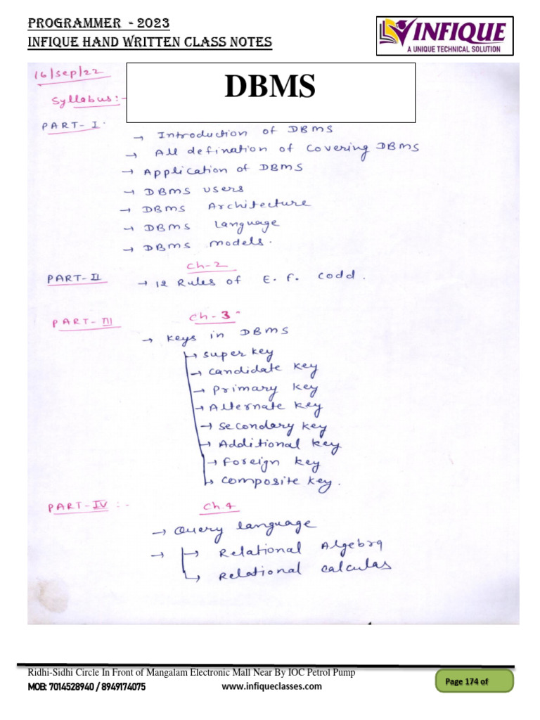 DBMS by Naveen Kedia - 30219755 - 2024 - 02 - 24 - 19 - 21 | PDF | Business | Computers