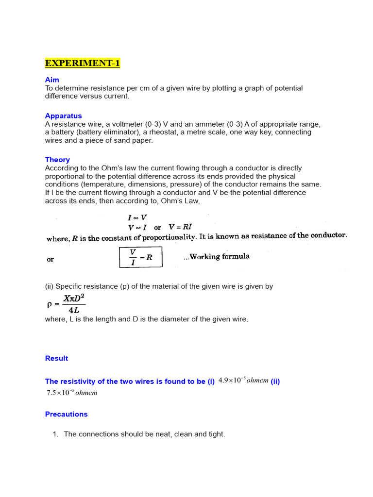 CLASS XII PRACTICAL FILE | PDF | P–N Junction | Electrical Resistance ...