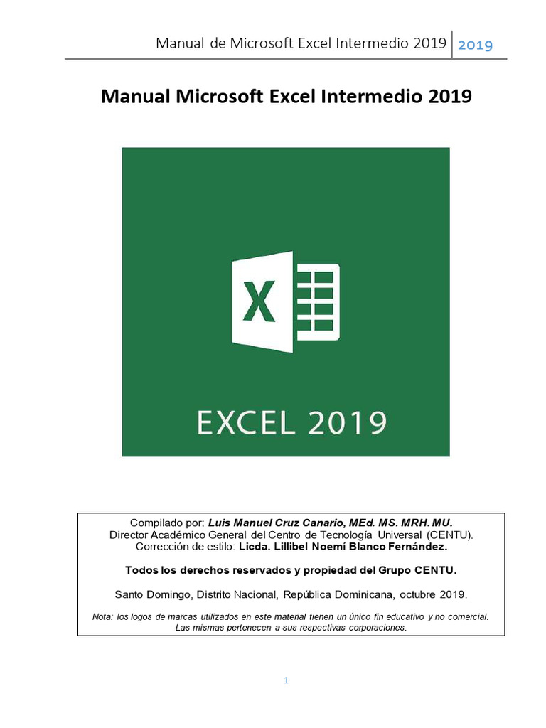 Manual de Microsoft Excel Intermedio Febrero 12 de 2020 | PDF ... Manual de Microsoft Excel Intermedio Febrero 12 de 2020 | PDF ...