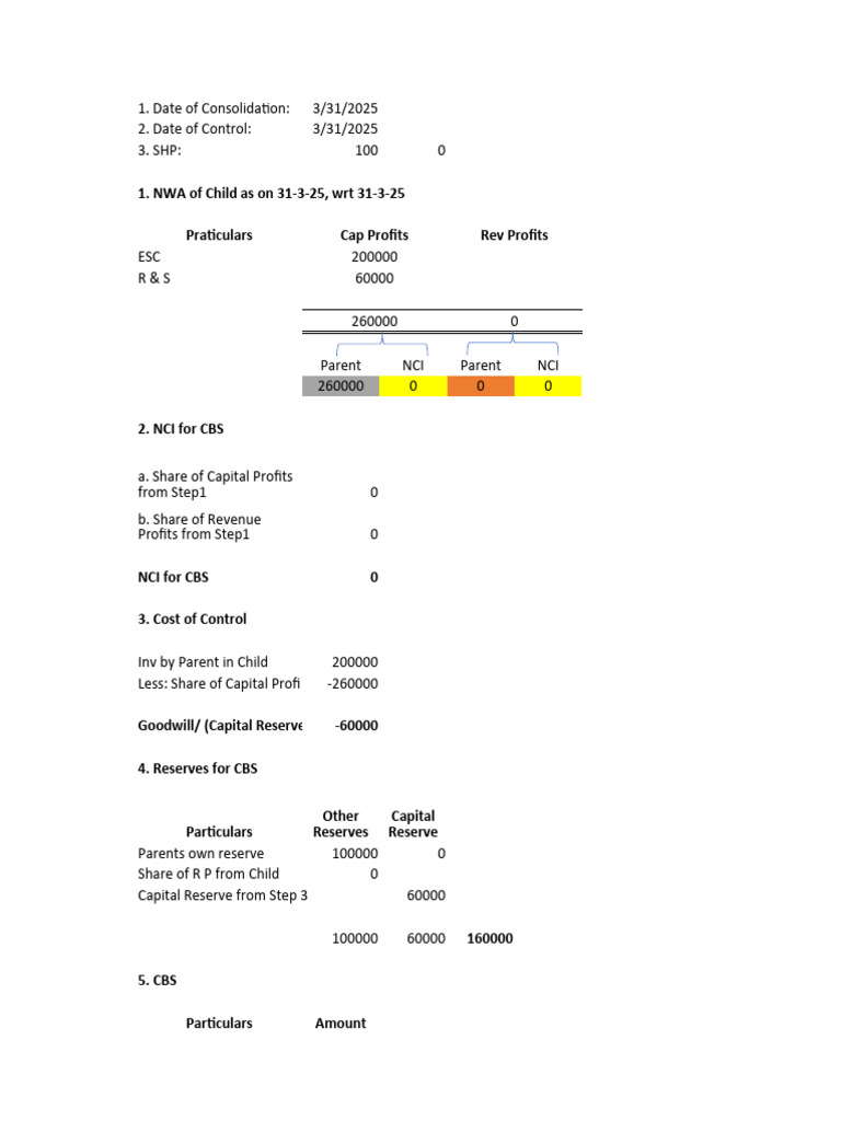 AS 21 Consolidation Addl Q | PDF | Income Statement | Goodwill (Accounting)