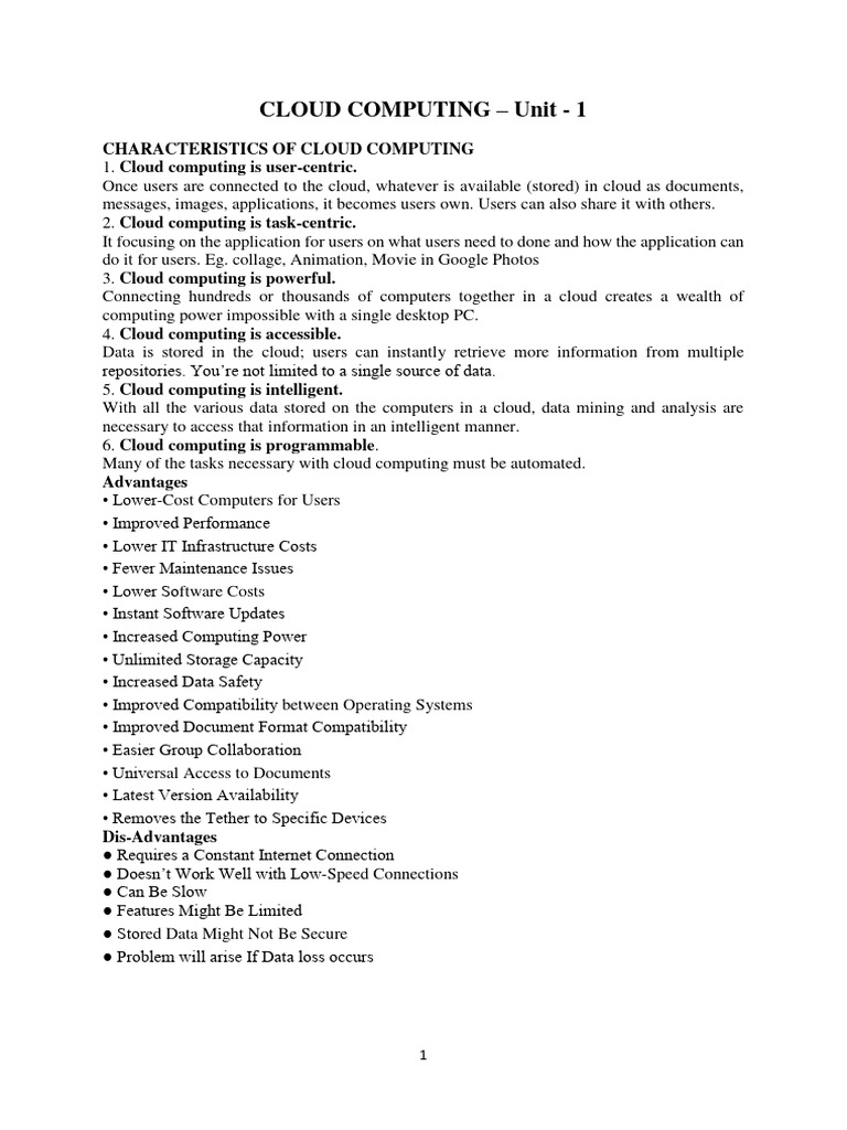 Cloud Computing Notes | PDF | Cloud Computing | Peer To Peer