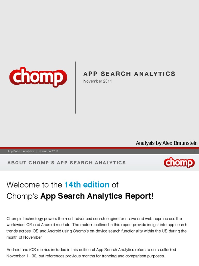 App Search Analytics: Analysis by Alex Braunstein | PDF | Christmas And ...
