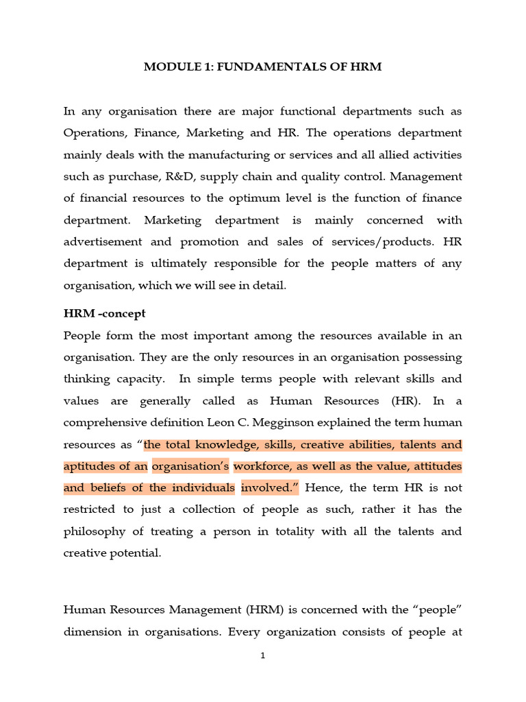 Fundamentals of Human Resource Management | PDF | Human Resource ...