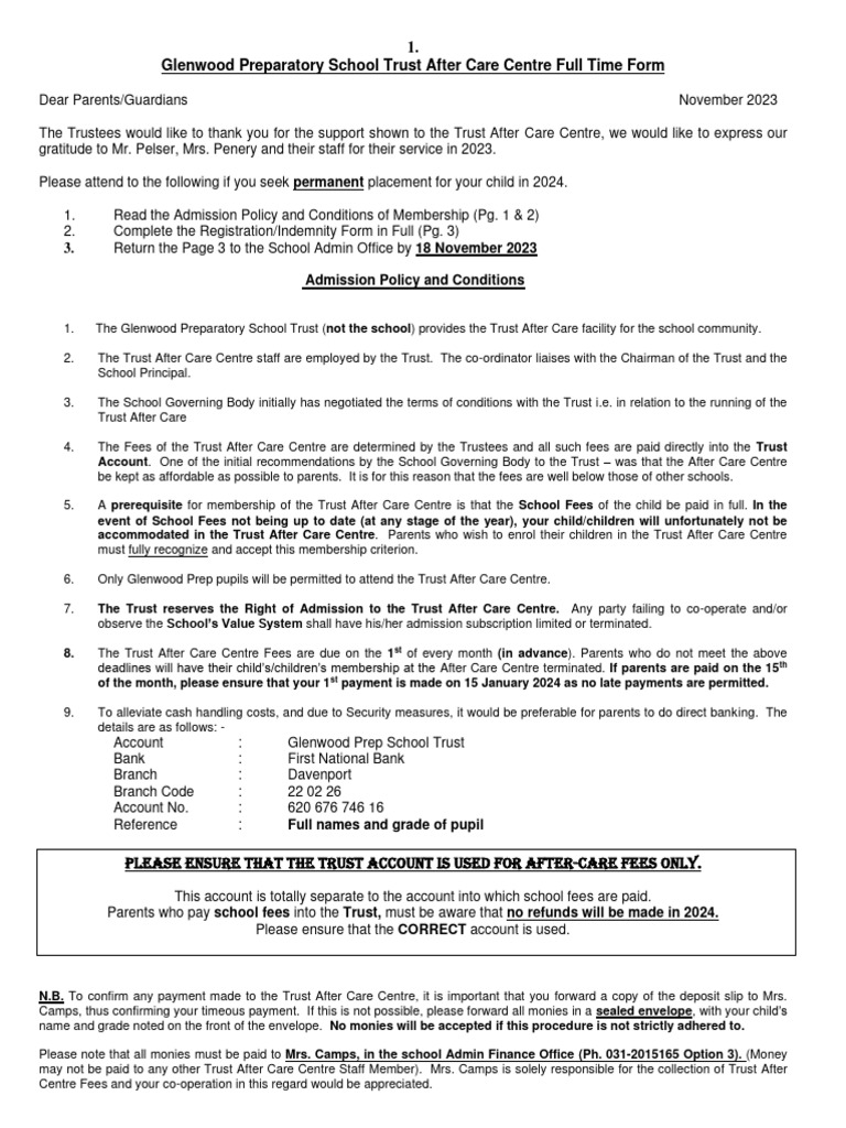 Trust Registration Forms 2024 | PDF | T Shirt | Fee