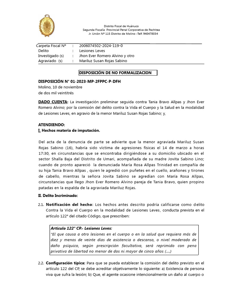 Archivo Lesiones 119-24 | PDF | Justicia | Crimen y violencia