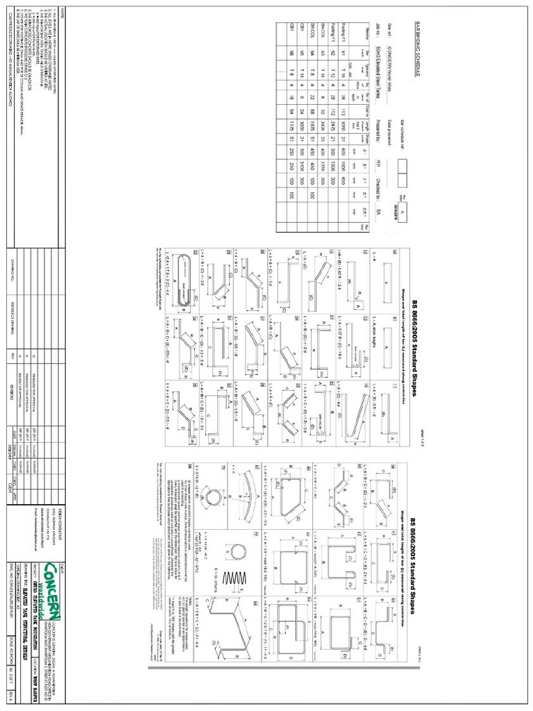 Elevated Water Tank Drawing - 002 | PDF