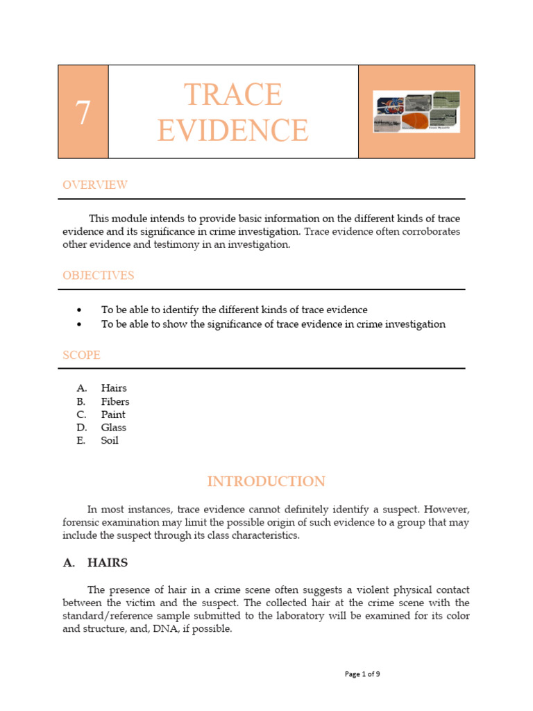 Module-7-Trace-Evidence | Download Free PDF | Glasses | Paint