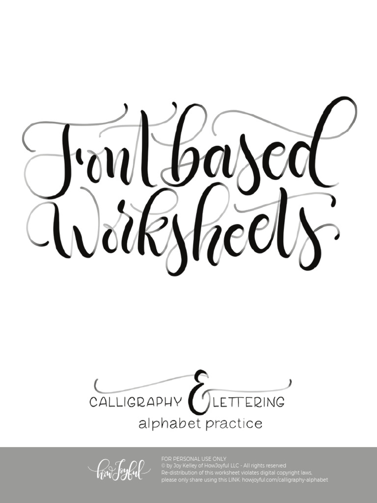 Worksheets Font Based Howjoyful | PDF