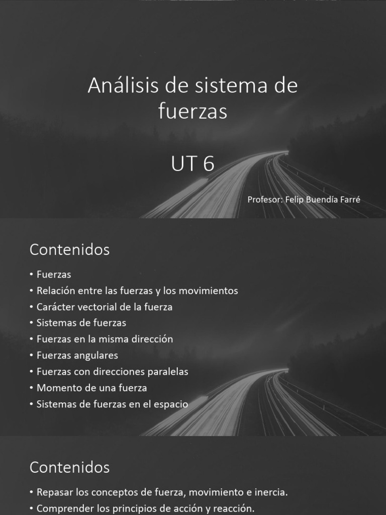 Presentación UT6 | PDF | Fuerza | Vector Euclidiano
