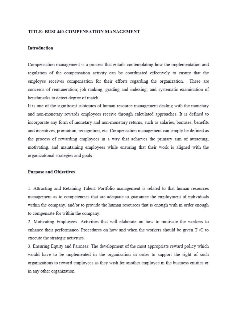 BUSI 440 | PDF | Cost Of Living | Compensation And Benefits