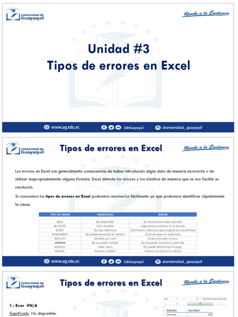 2-Tipos de errores y ventana inspeccion | PDF | Microsoft Excel ... 2-Tipos de errores y ventana inspeccion | PDF | Microsoft Excel ...