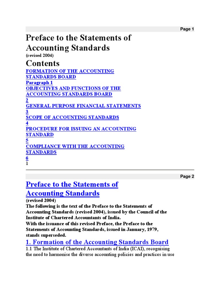 Preface To The Statements of Accounting Standards | PDF | Auditor's ...