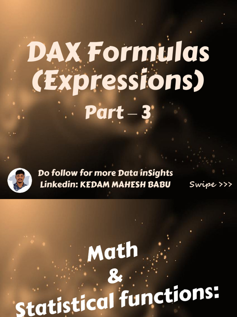 DAX Formulas | PDF | Parameter (Computer Programming) | Median