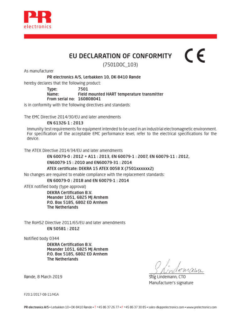 7501DoC - 103 - UK EU DECLARATION OF CONFORMITY | PDF | Technology & Engineering