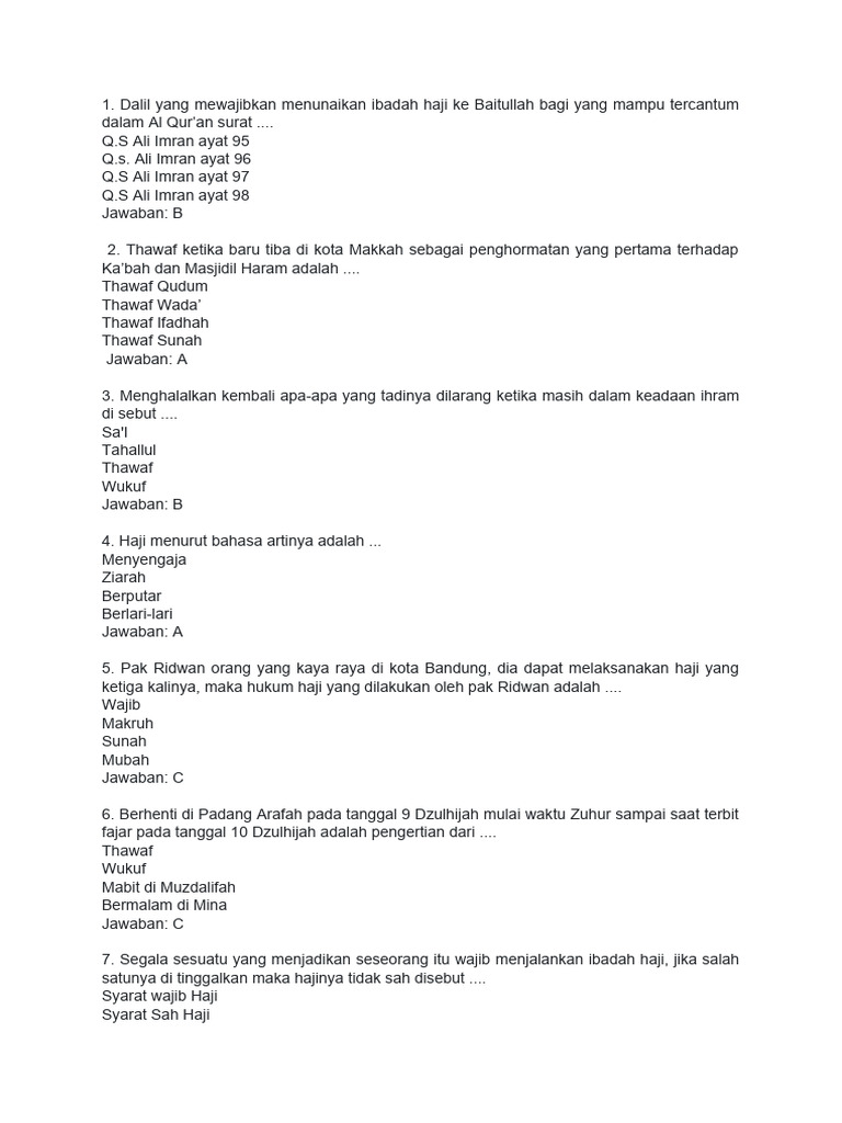 Soal Pat Fiqih 8 | PDF