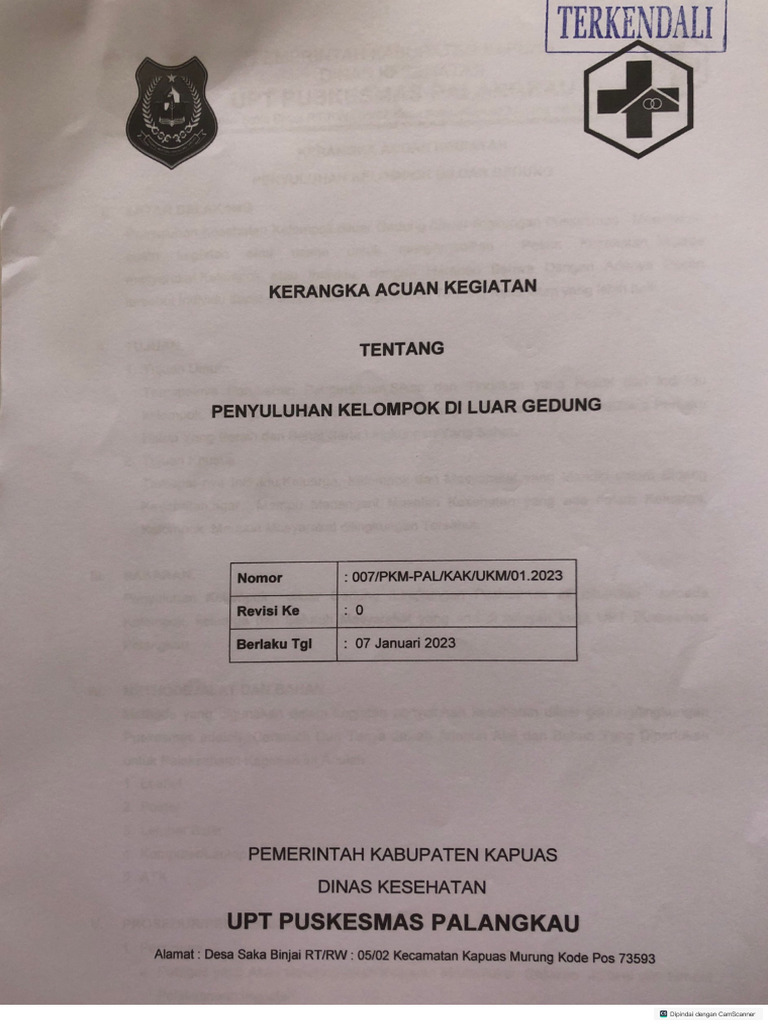KAK Penyuluhan Luar Gedung | PDF