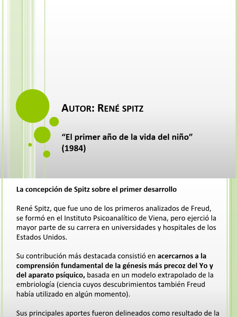2-Autor - RENE SPITZ | PDF | Psicoanálisis | Psique (psicología)