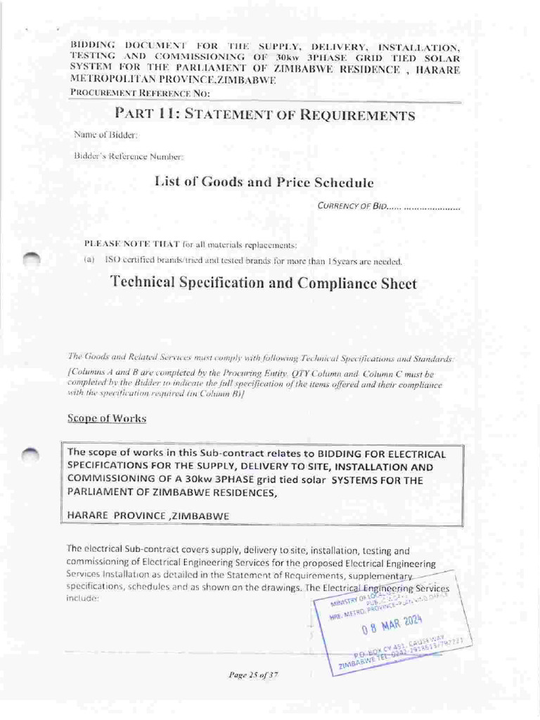 Technical Specs | PDF