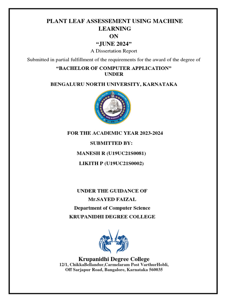 Project Front Pages | PDF | Agriculture | Use Case