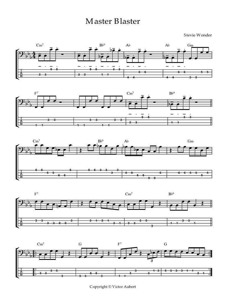 Master Blaster - Partition Complète | PDF