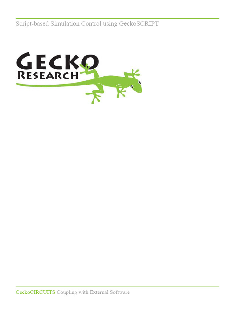Gecko-Research Scripting Tutorial | PDF | Matlab | Parameter (Computer Programming)