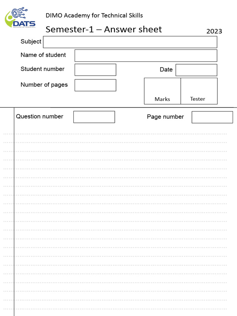 Answere Sheet Written-2023 | PDF | Computers