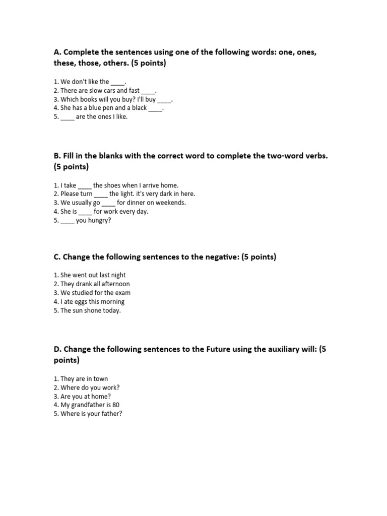 Exam Unit 3 | PDF | Syntax | Grammar
