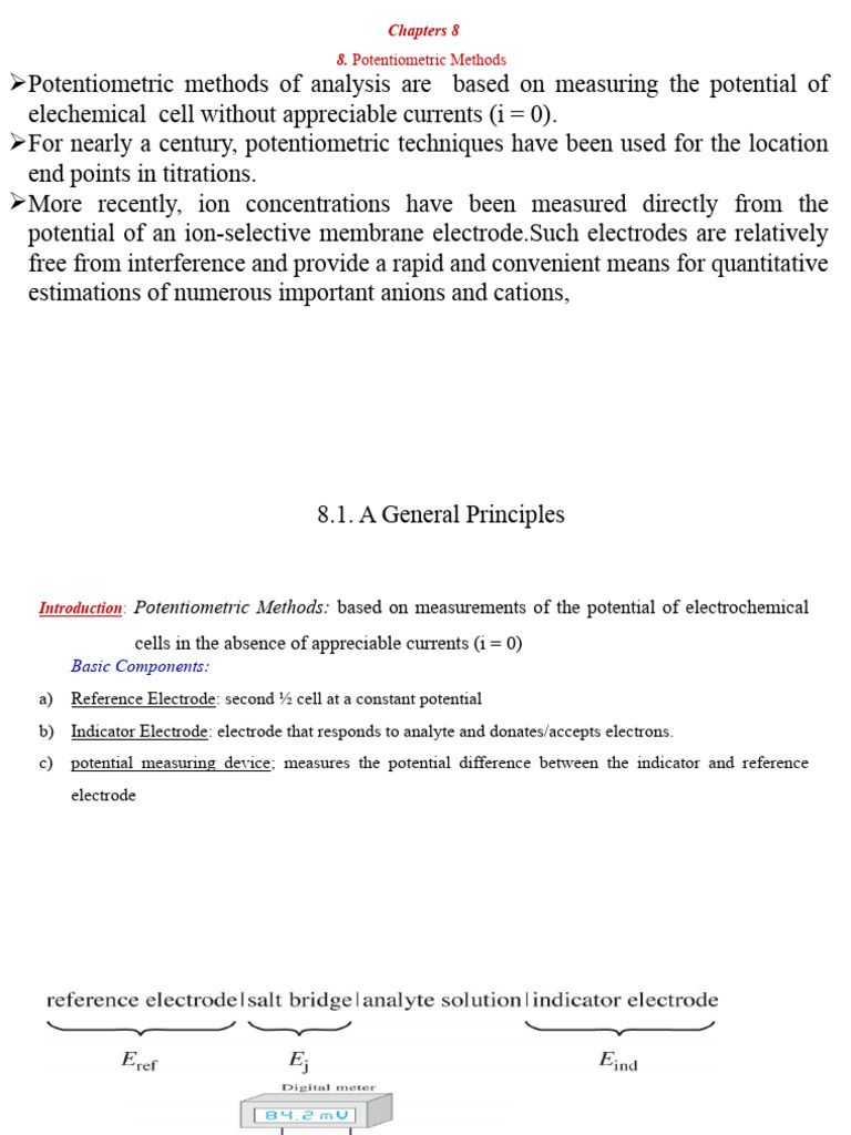 Potentiometric Analysis Methods | PDF | Titration | Chemistry