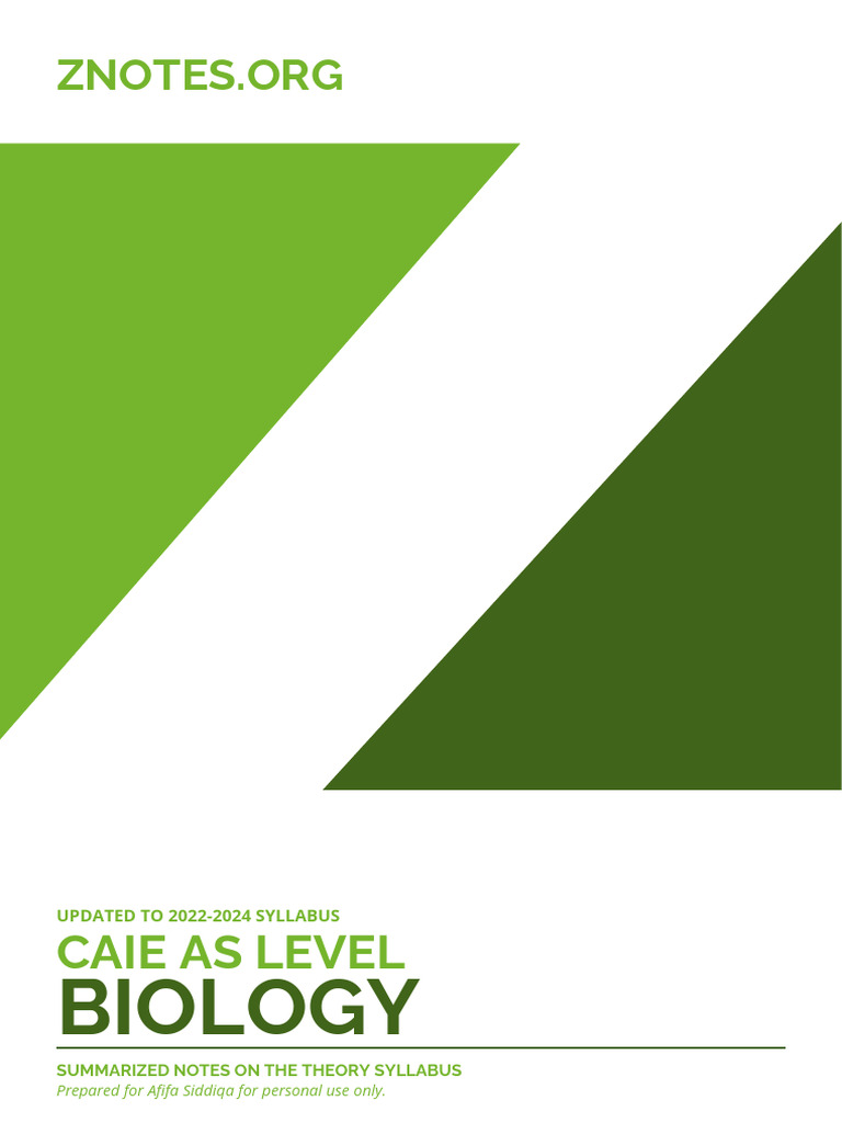 Caie As Level Biology 9700 Theory 645e61a8c4887d28aad090b8 903 | PDF ...