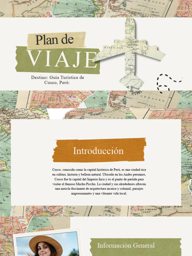 Presentación Diapositivas Plan de Viaje de Vacaciones Scrapbook Beige y ...