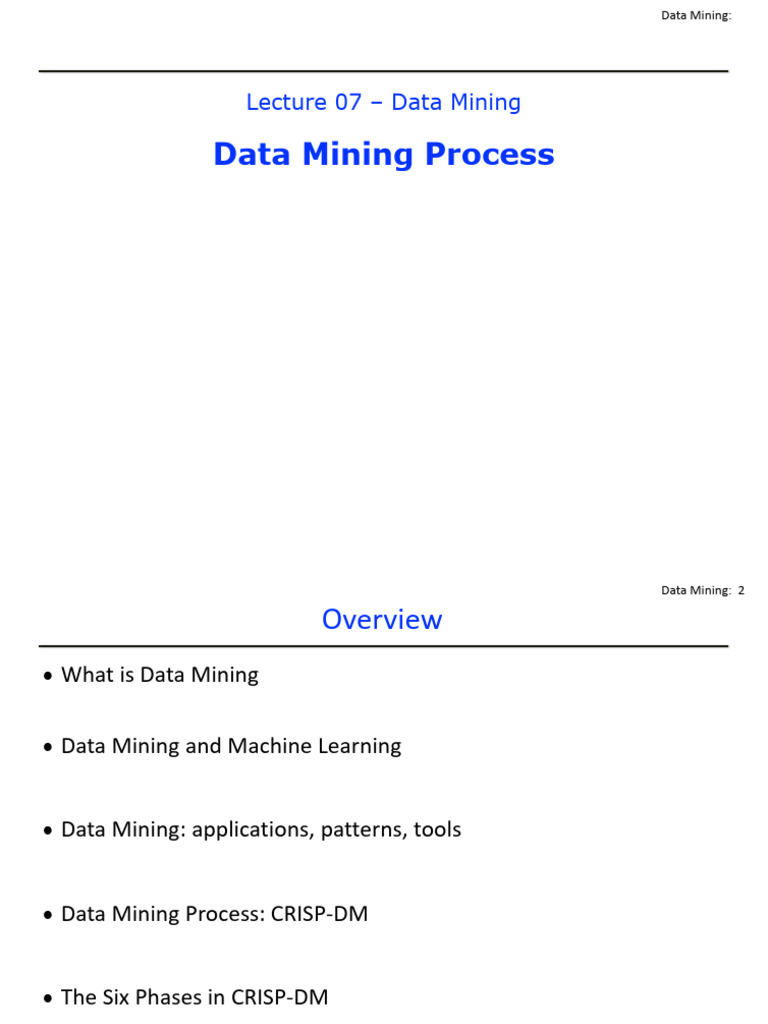 07 DataMining | PDF | Data Mining | Forecasting