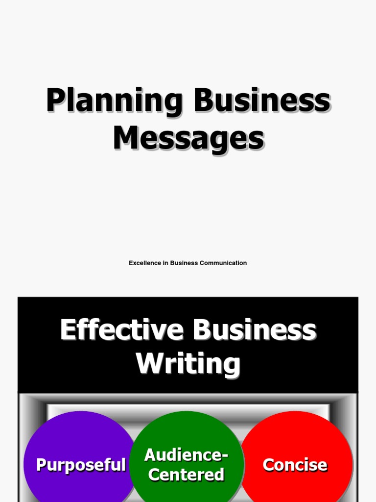 Planning Effective Business Messages | PDF | Communication | Information