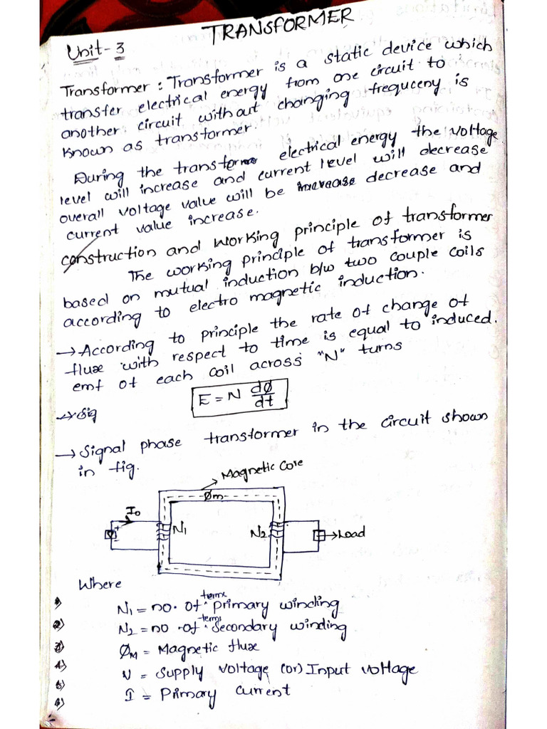 Unit 3 Transformer | PDF