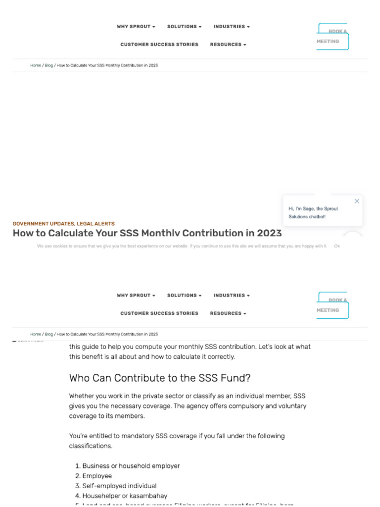 SSS Computation Sample | PDF
