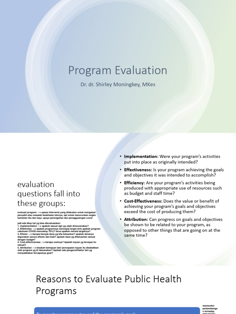 Program Evaluation Update | PDF