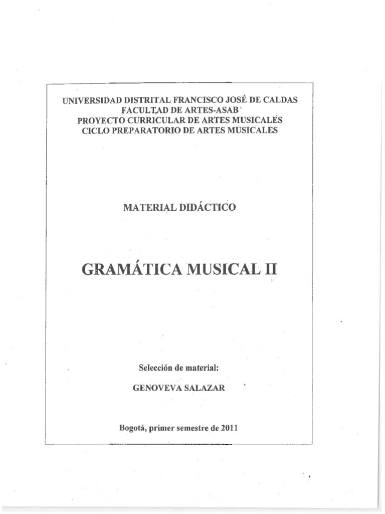 GRAMÁTICA MUSICAL II | PDF