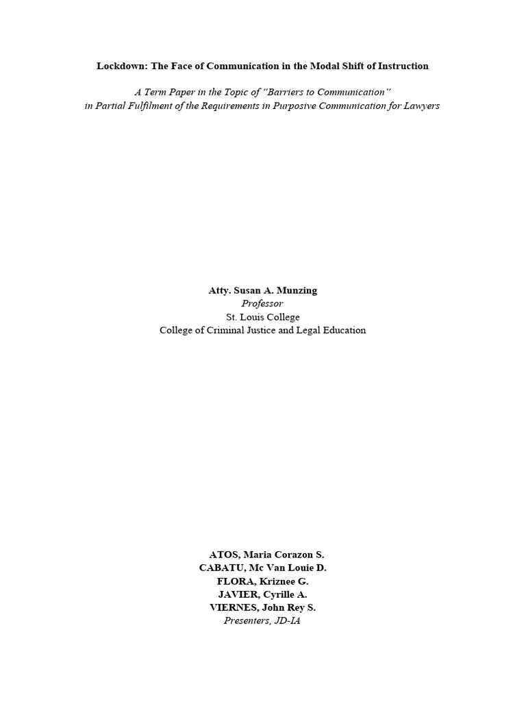 Term Paper-Purcom-Group 1 | PDF | Distance Education | Educational Technology