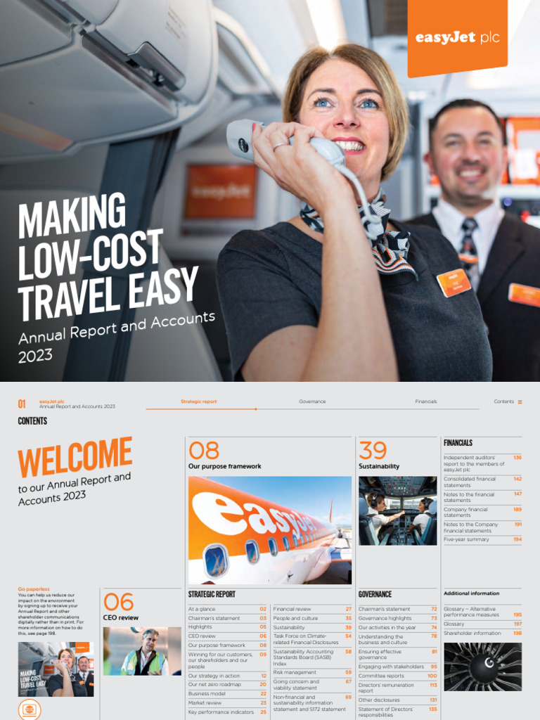 2023 43627 Easyjet Annual-Report Web | PDF | Low Cost Carrier | Airlines