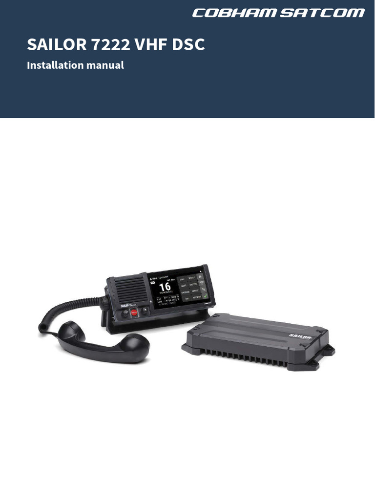 Sailor 7222 VHF DSC: Installation Manual | PDF | Electrical Engineering ...