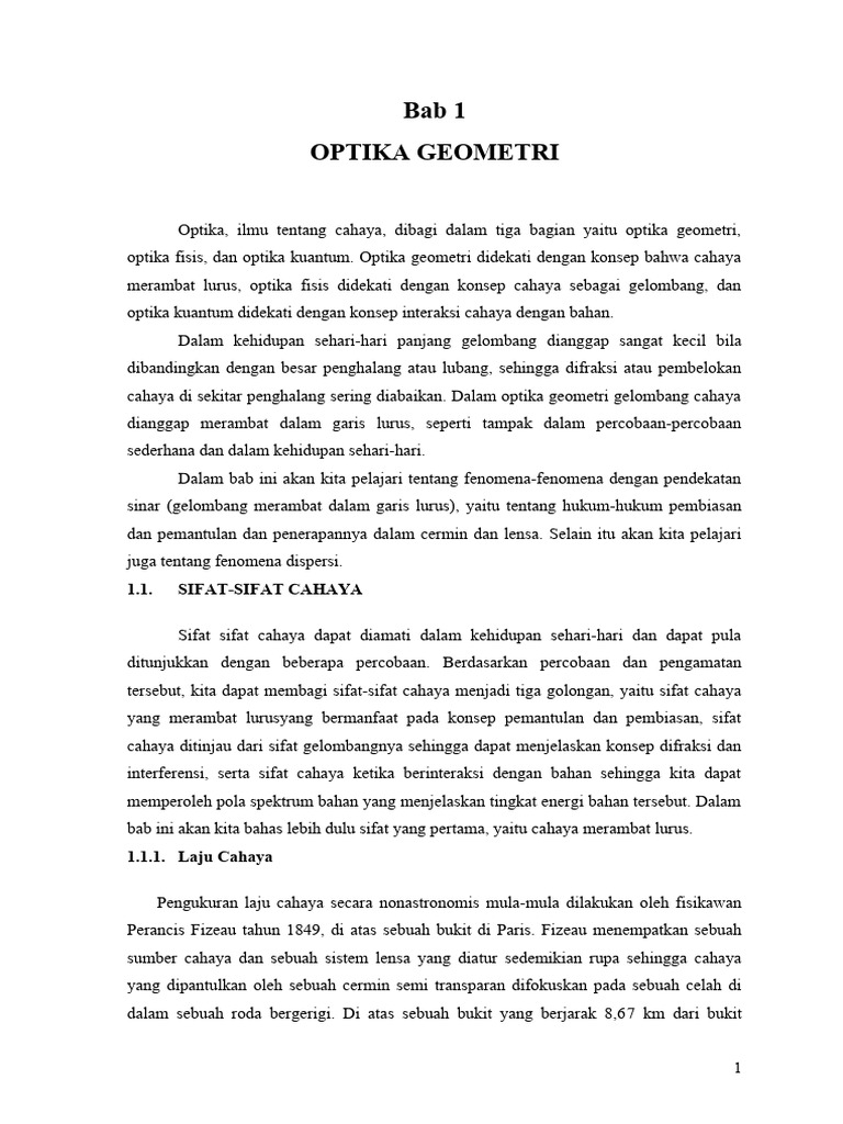 Optika Geometri | PDF