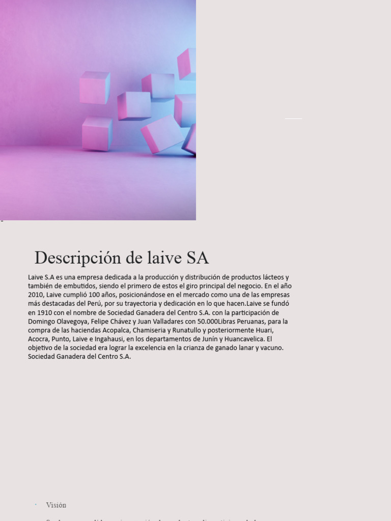 Laive S.A: Innovación en Lácteos y Embutidos | PDF | Productos lácteos ...