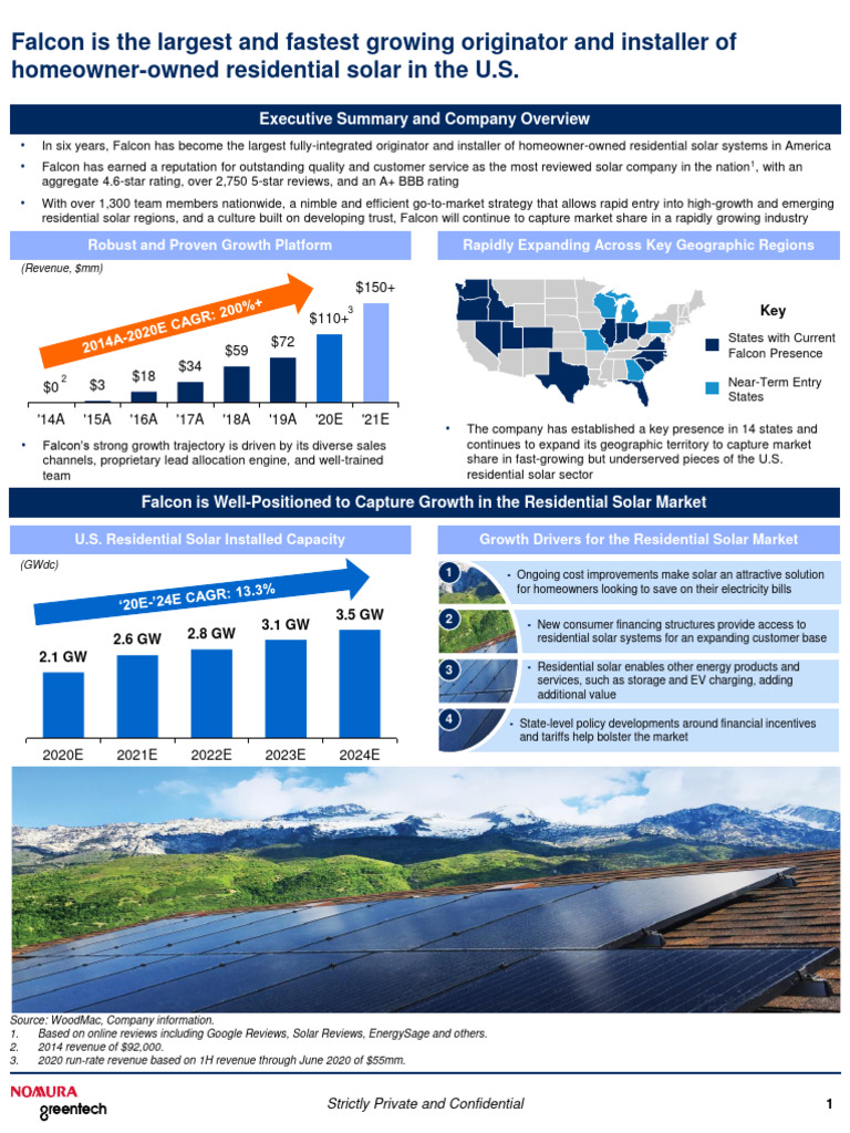 Project Falcon Teaser | PDF | Solar Power | Economics