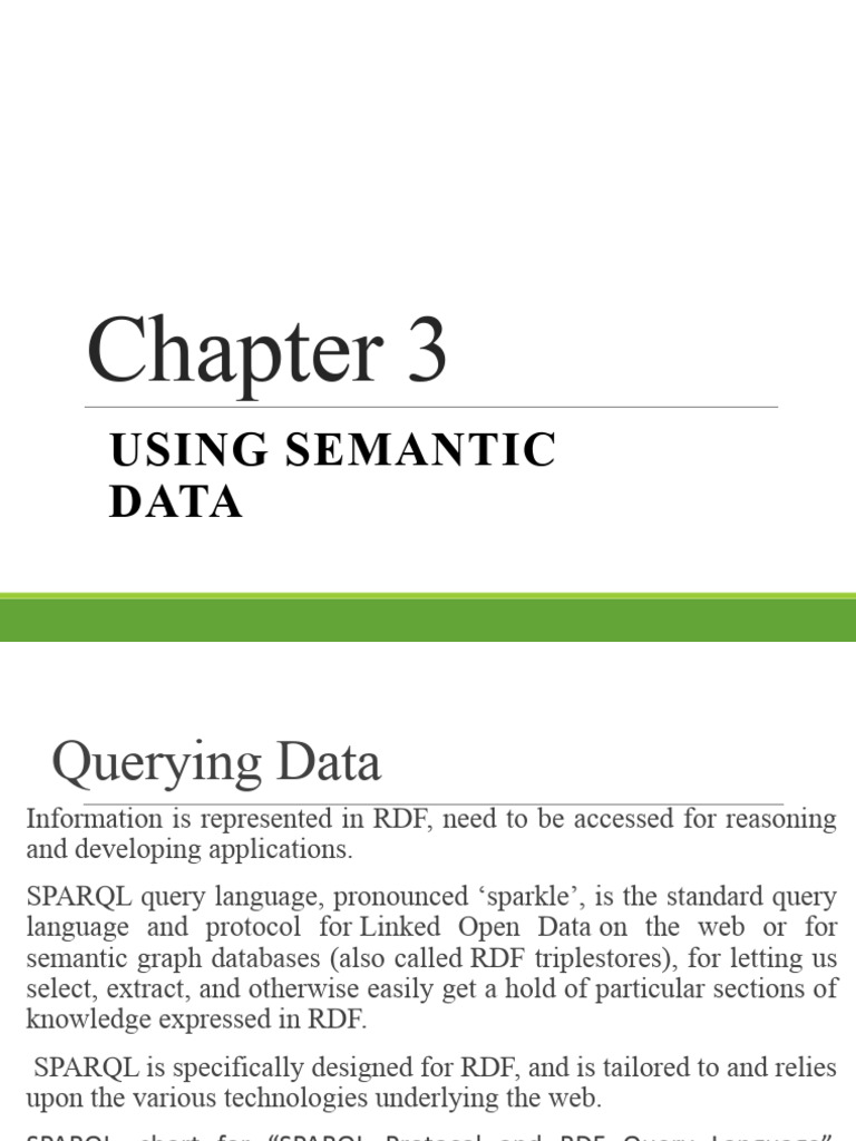 Chapter 3 | PDF | Resource Description Framework | Semantic Web