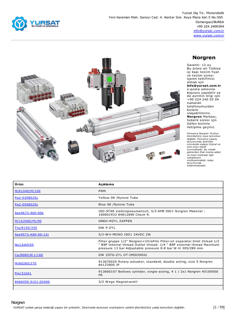 Norgren | PDF | Electromagnetism | Gas Technologies
