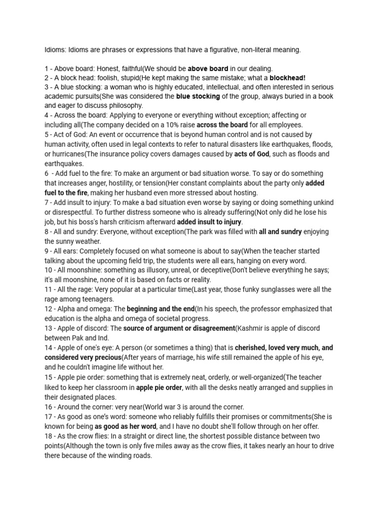 Understanding Non-Literal Idioms | PDF | Foreign Language Studies