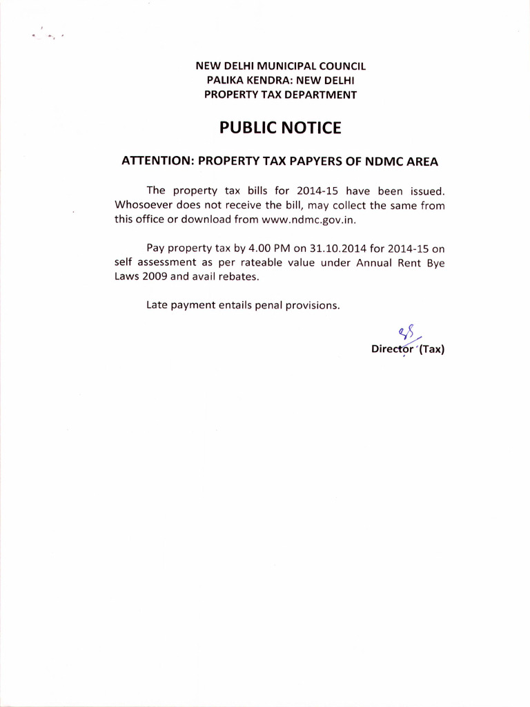 Public Notice (Property Tax) | PDF