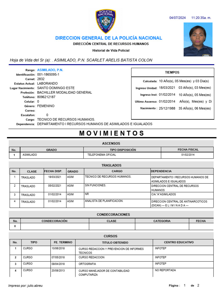 Scarlet Arelis Batista Colon | PDF